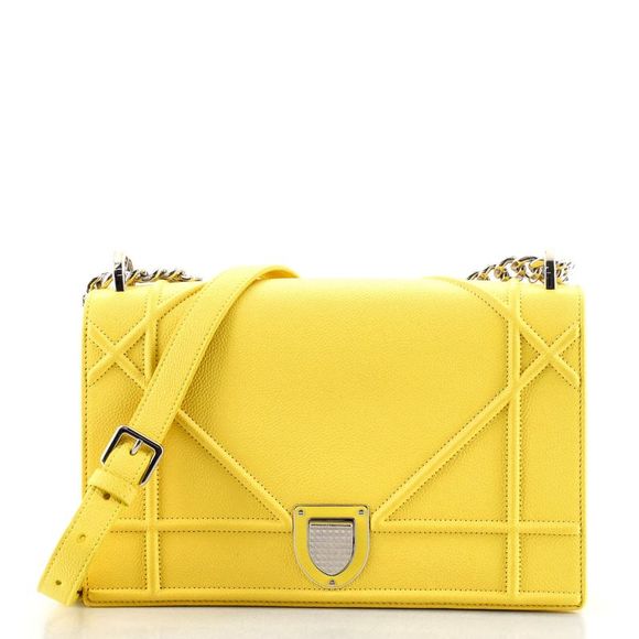 Dior | Bags | Christian Dior Diorama Flap Bag Grained Calfskin Medium ...